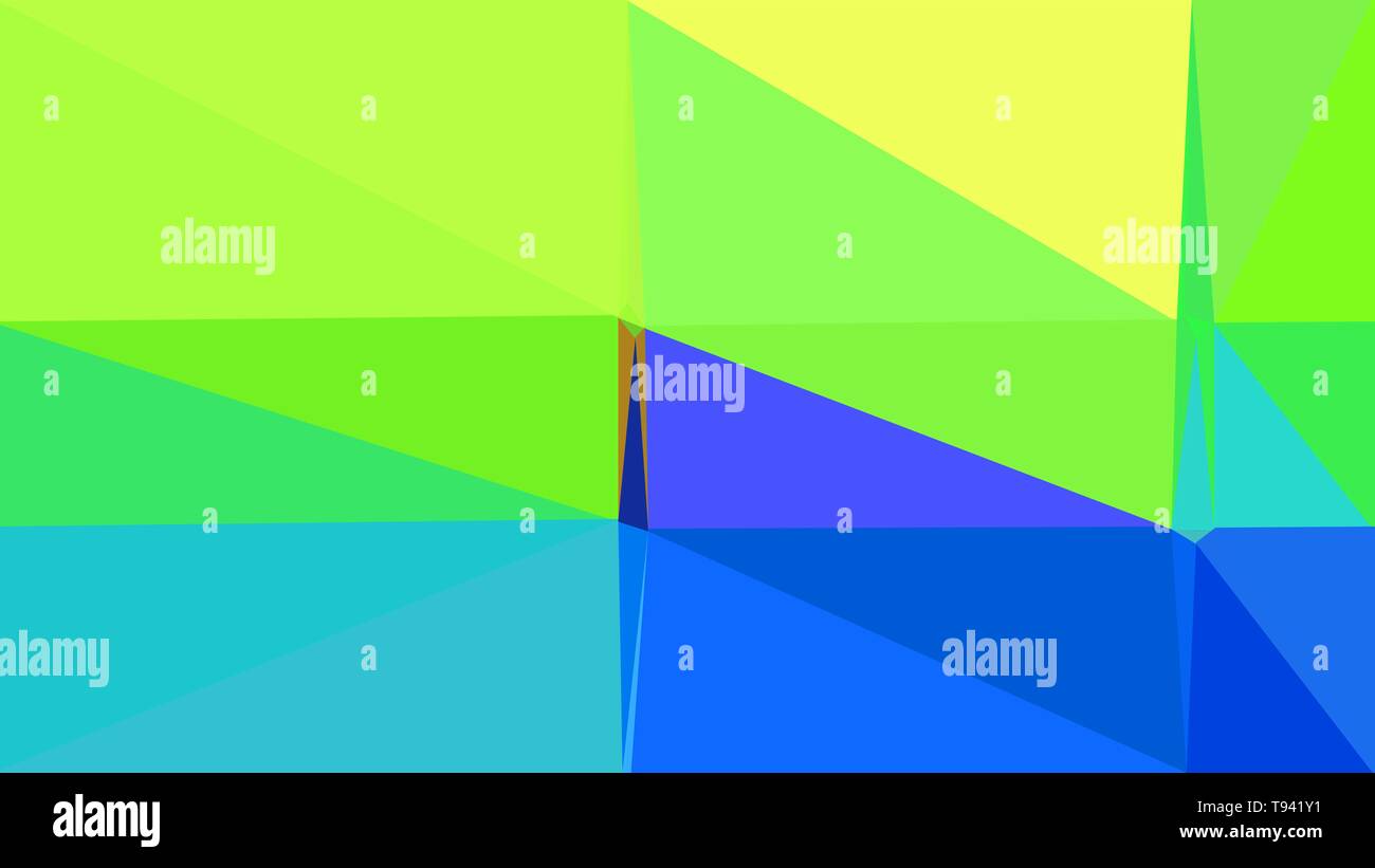 retro style triangle illustration. dodger blue, green yellow and royal ...