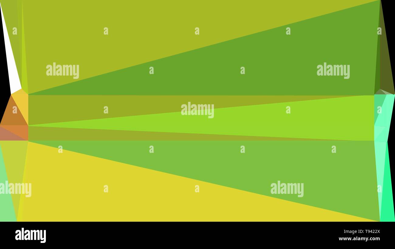 abstract geometric background with triangles and yellow green, golden ...