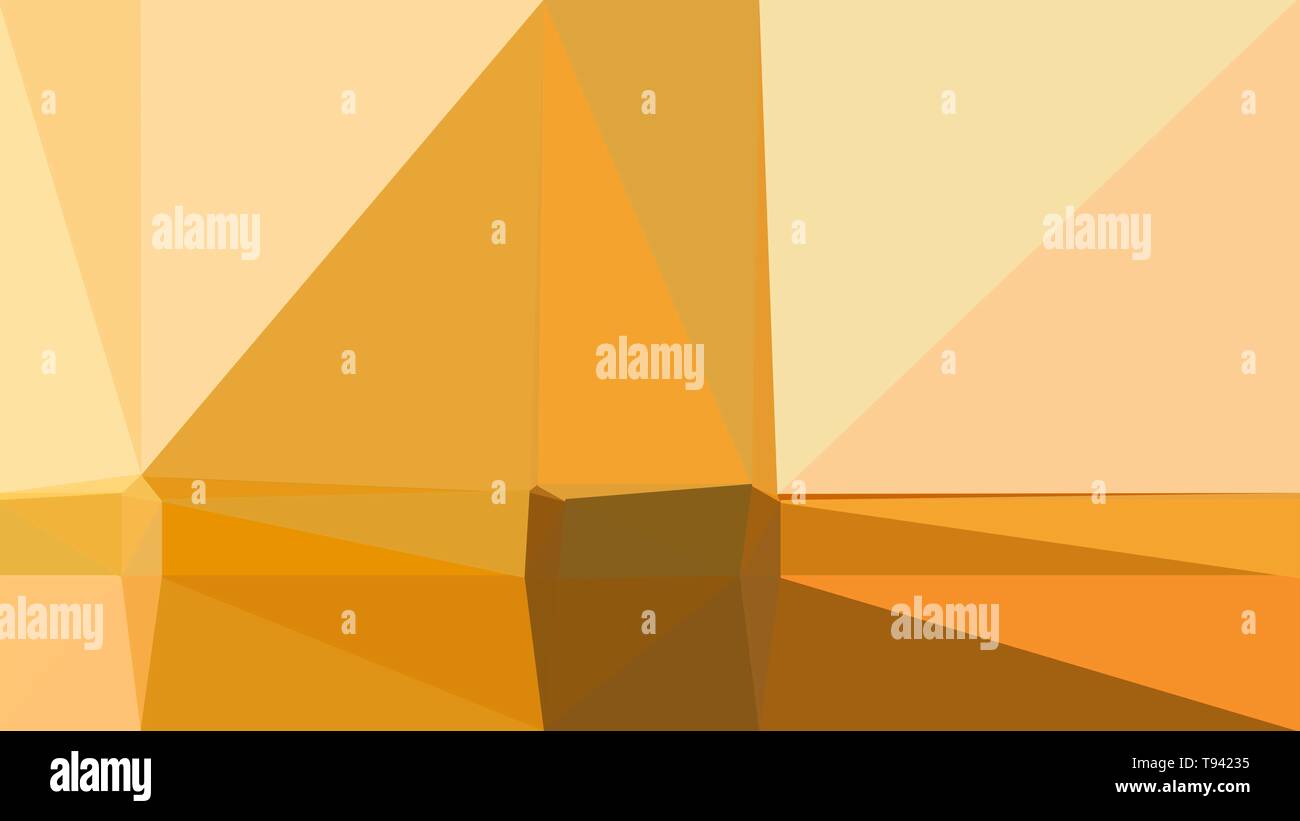 Abstract color triangles geometric background with golden rod, brown ...