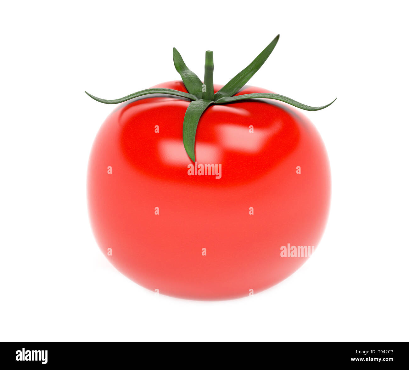 Tomato. 3d rendering illustration isolated on white background Stock ...