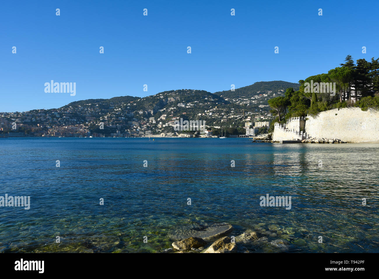 French riviera. View on Villefranche sur mer France Stock Photo - Alamy