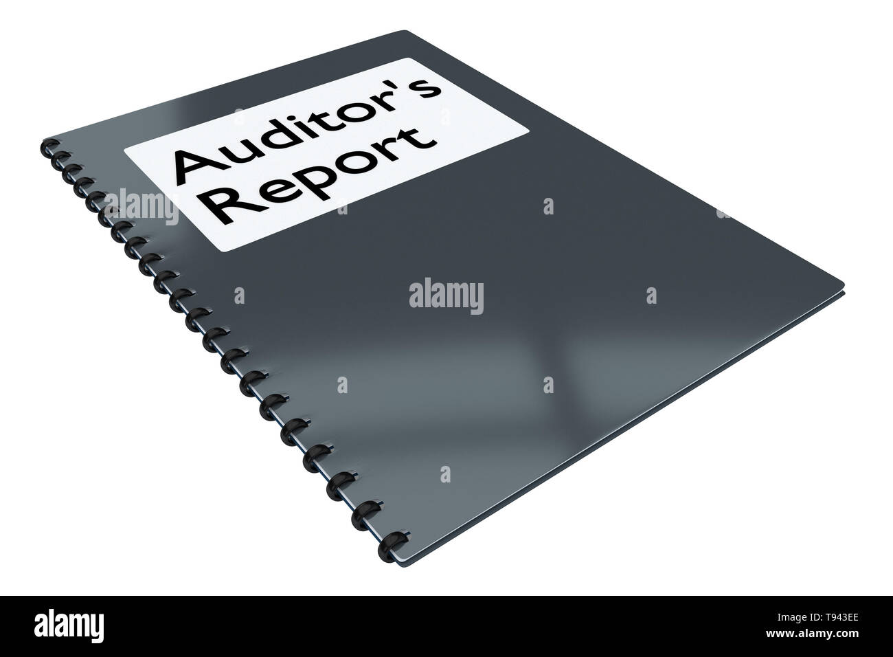 3D illustration of Auditor's Report script on a book, isolated on white ...