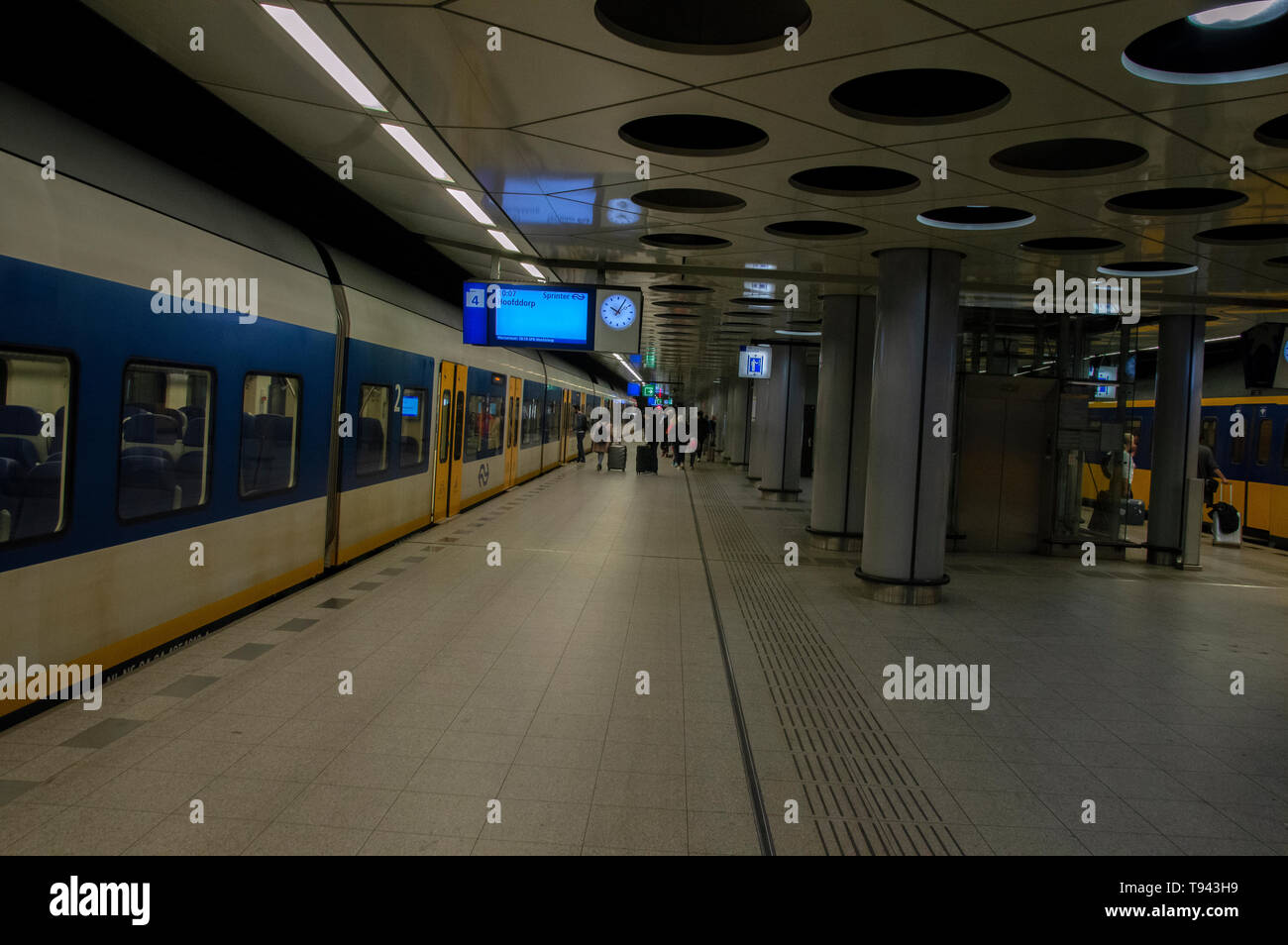 Train Station Under Schiphol Airport The Netherlands 2019 Stock Photo ...