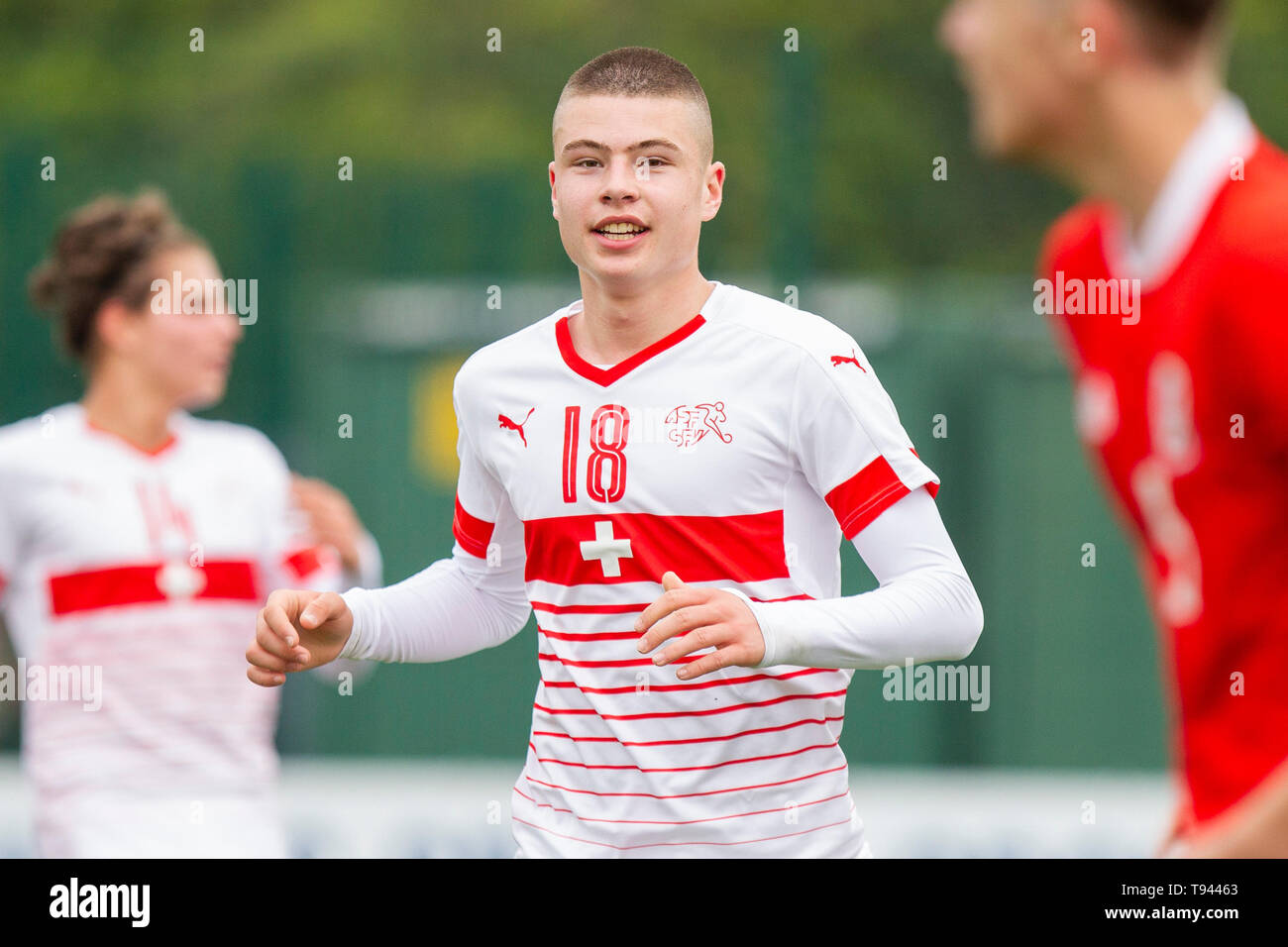 Newport, Wales, UK, April 16th 2019. Nathan Wicht of Switzerland ...