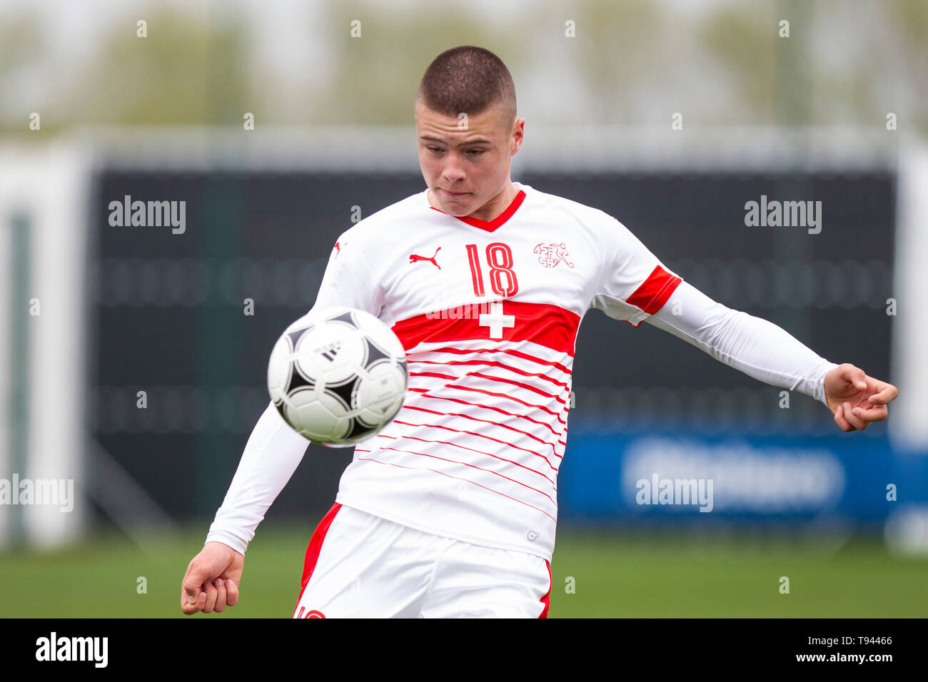 Newport, Wales, UK, April 16th 2019. Nathan Wicht of Switzerland during ...