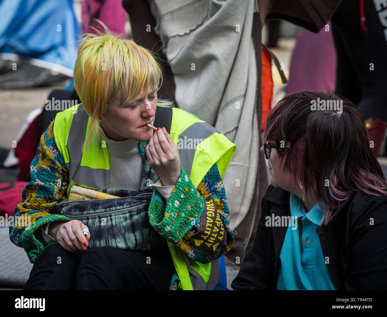 Climate protest group Extinction Rebellion block London’s Oxford Circus ...