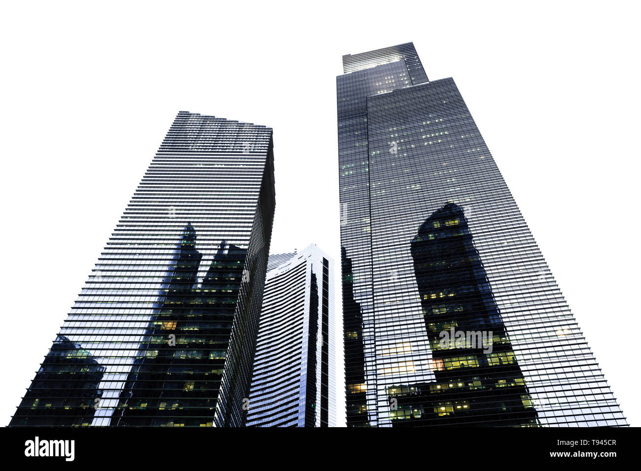 CBD tall glass facade building view Stock Photo - Alamy