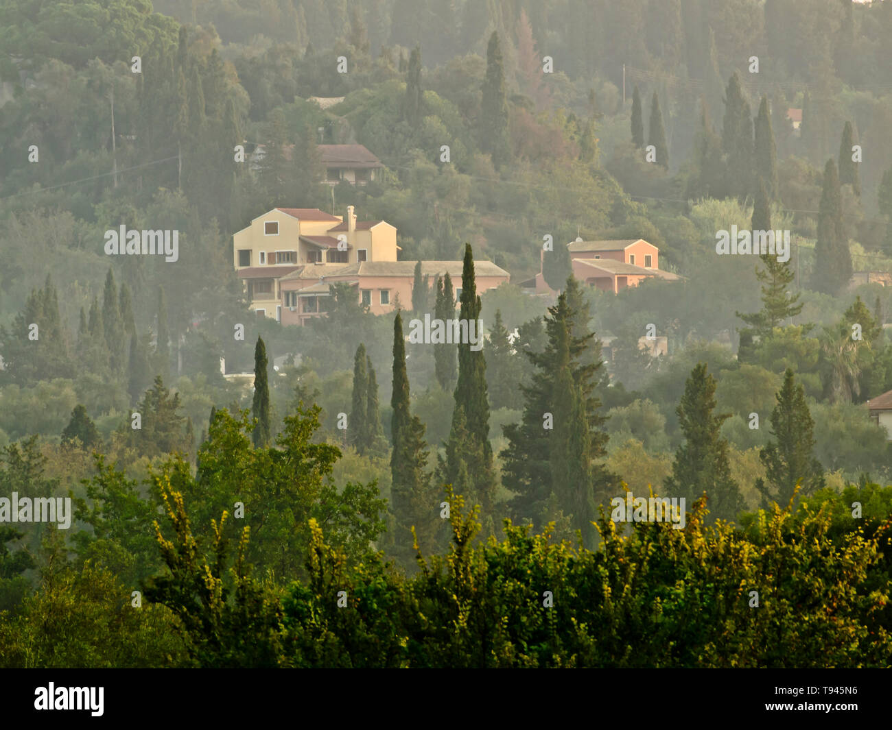 GREECE, CORFU, typical landscape Stock Photo - Alamy