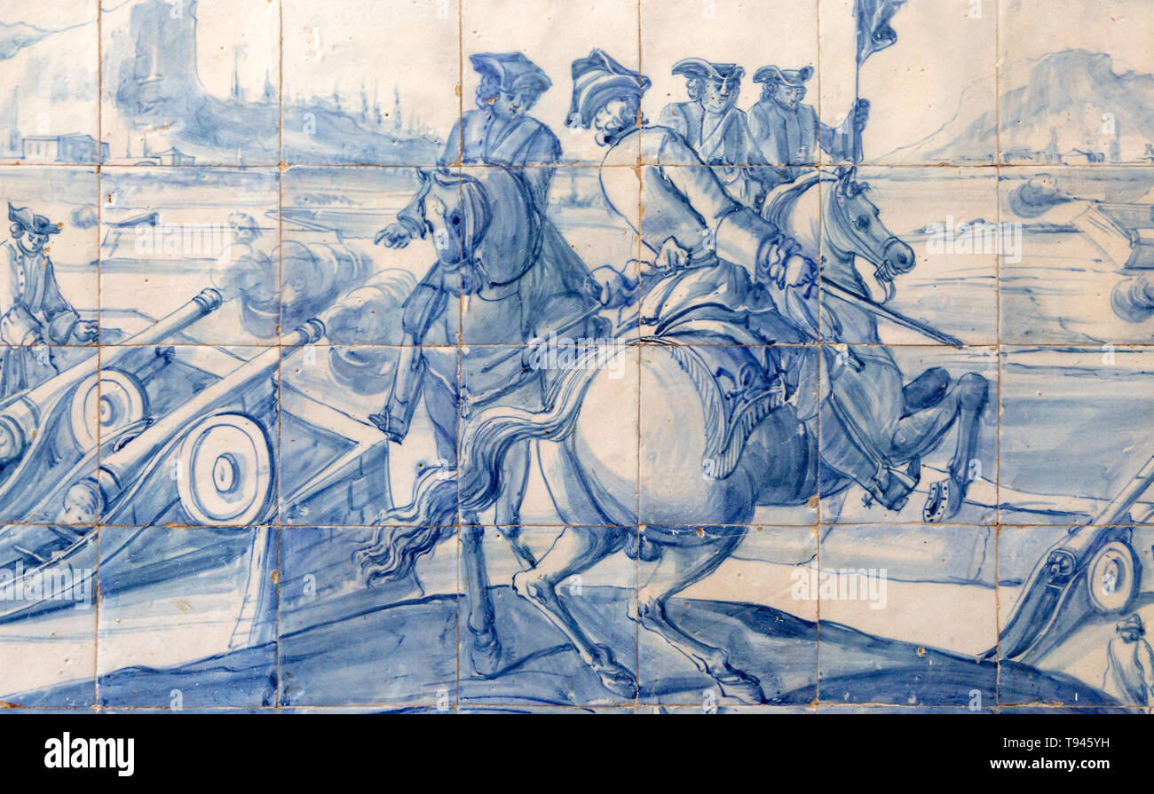 Blue and white azulejo tiles pictures related to geometry and ...