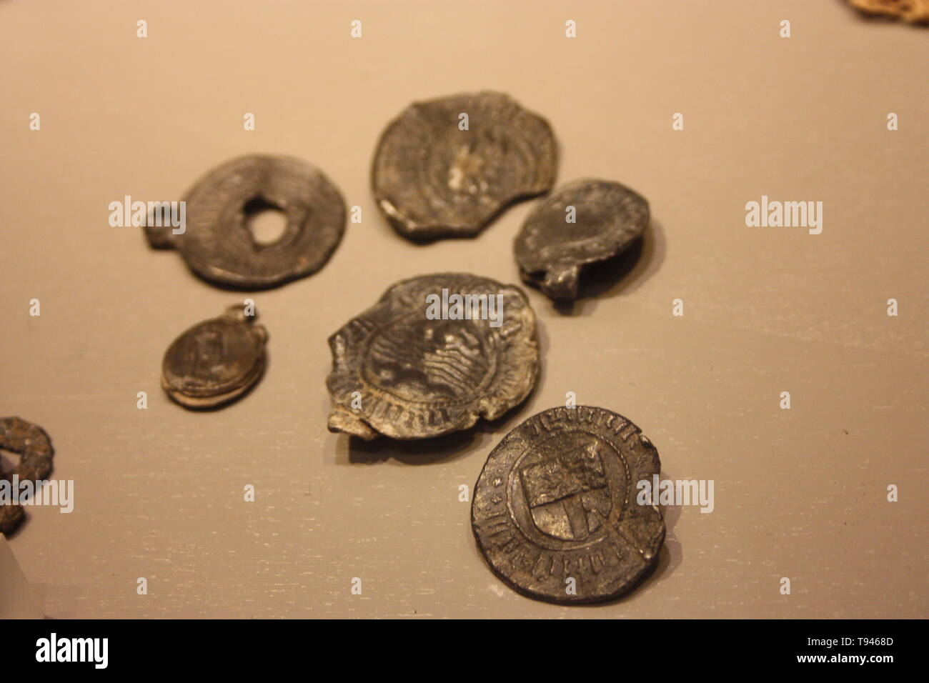 medals and ancient coins of the fifteen hundred Stock Photo - Alamy