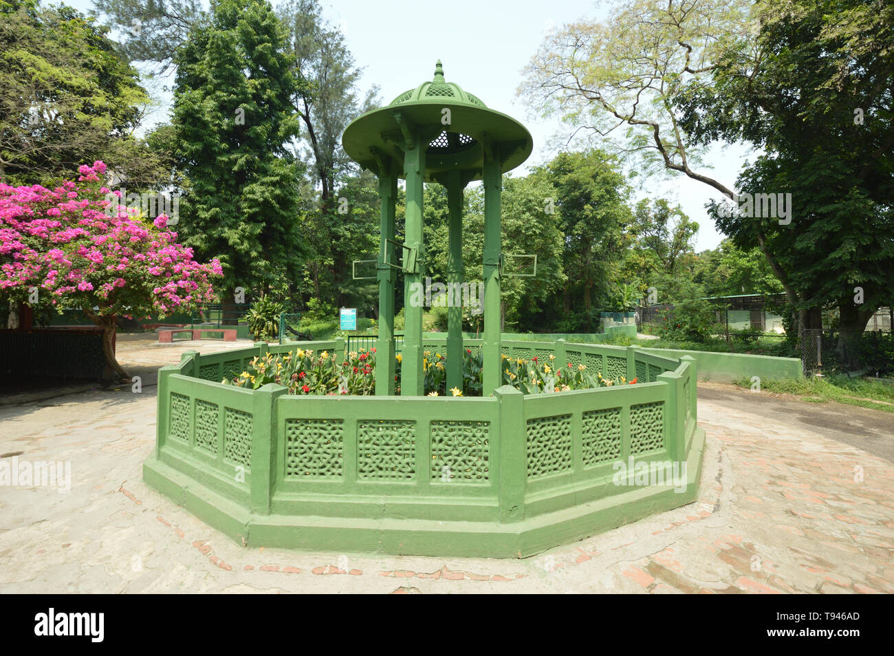 Decorative structure at the garden of the Alipore Zoological Garden in ...
