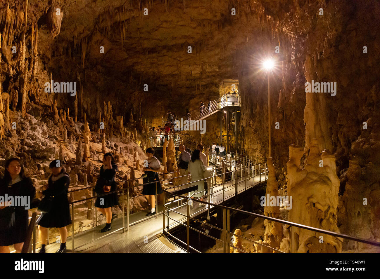Underground Caves of Okinawa, Japan - May15, 2019: Gyokusendo Cave ...