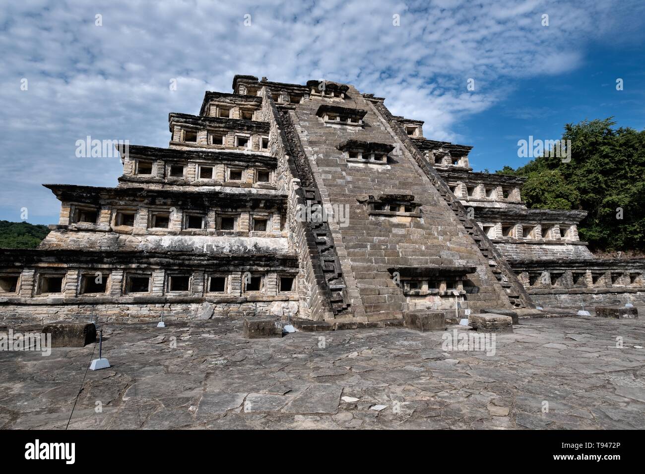 Mesoamerica Pyramid of the Niches at the pre-Columbian archeological ...
