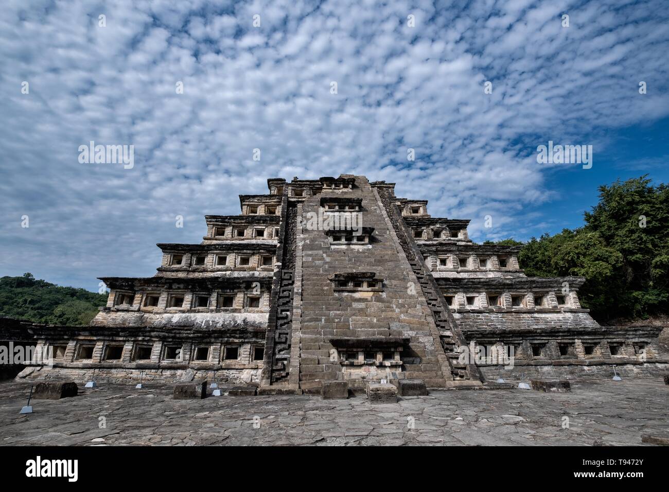 Mesoamerica Pyramid of the Niches at the pre-Columbian archeological ...