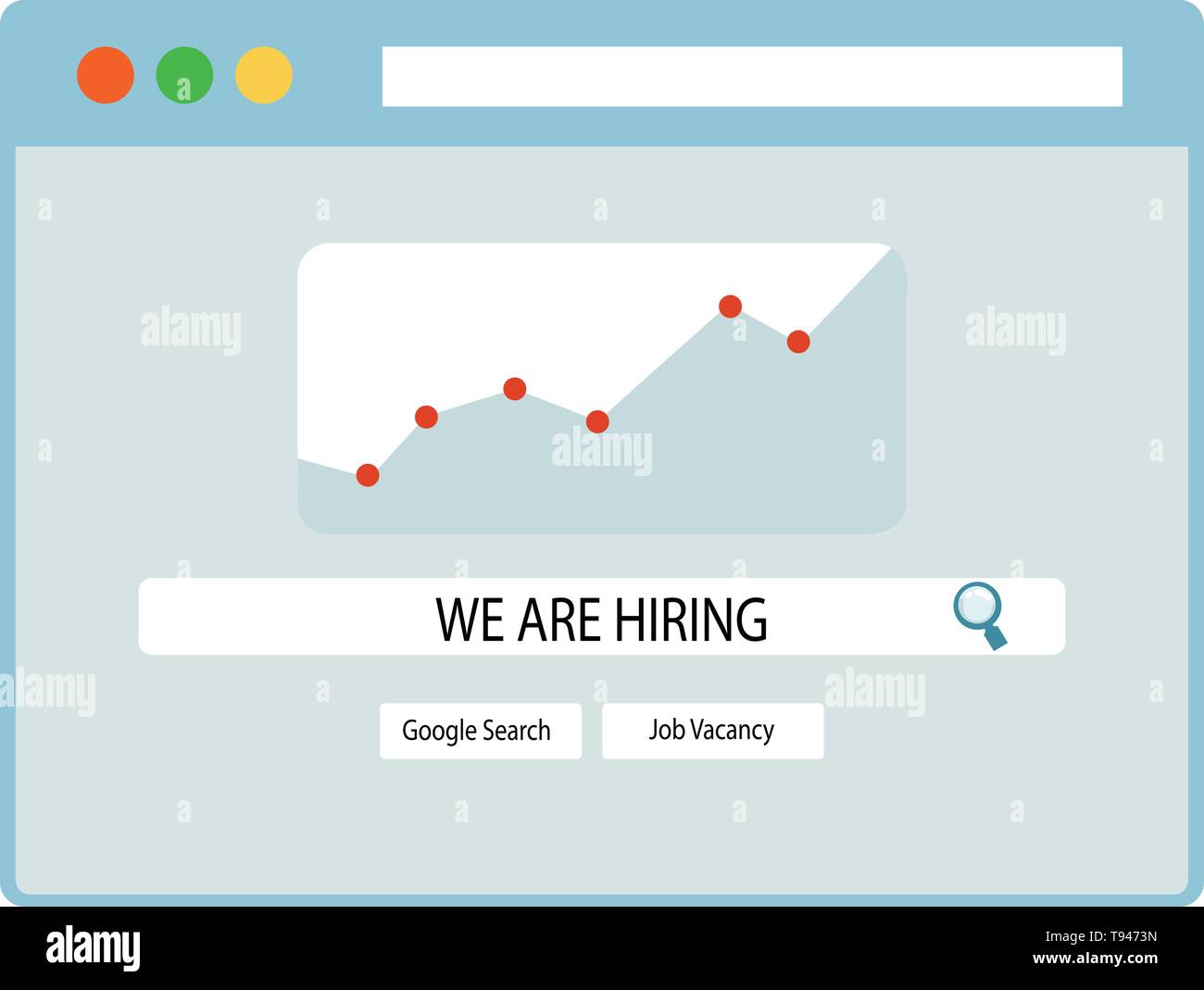 We're Hiring Google Searching Concept Template Text Box Design Stock ...
