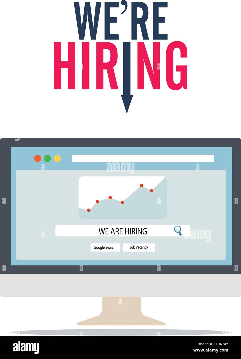 Human resources. Find a job online and recruitment platform on Computer ...