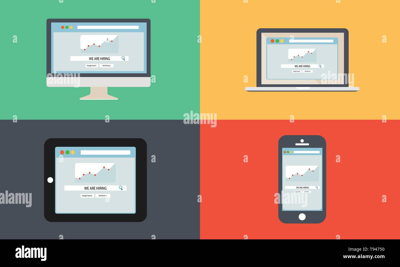 Laptop vacancy job icon Stock Vector Images - Alamy