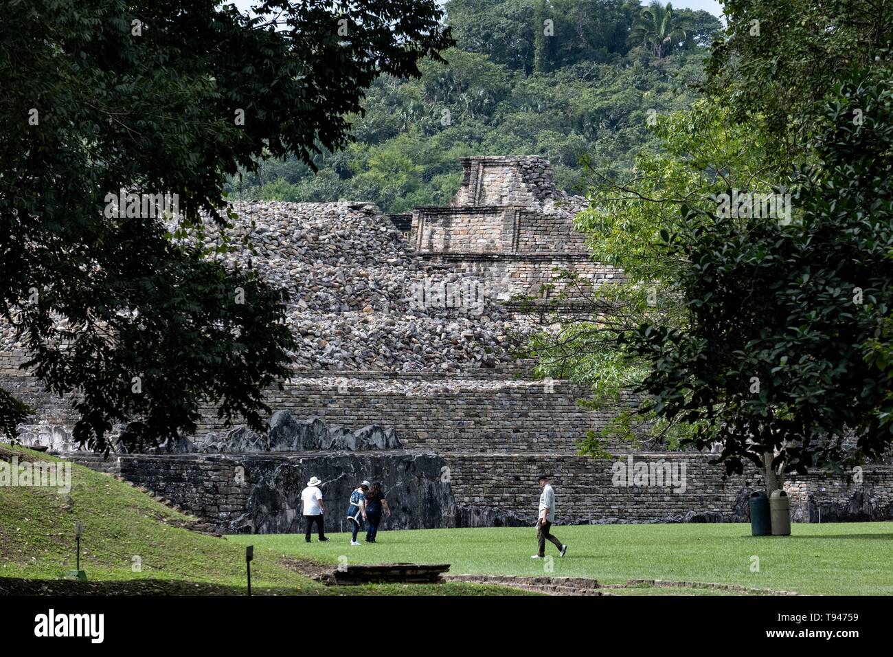Mesoamerica Pyramids known as Building 23 and Building 3 at the pre ...