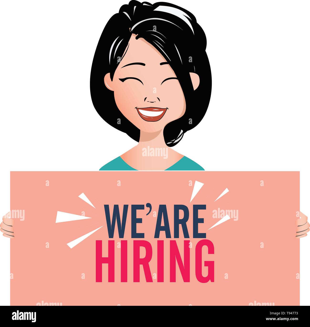 Business woman are hiring new staff. Vacant place in an office Stock ...