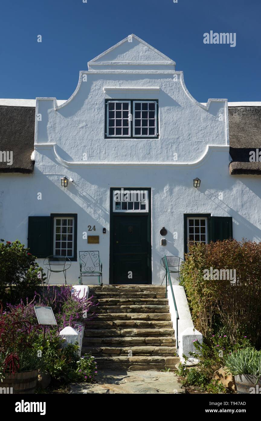 Gable on Cape Dutch house, Tulbagh, South Africa Stock Photo - Alamy
