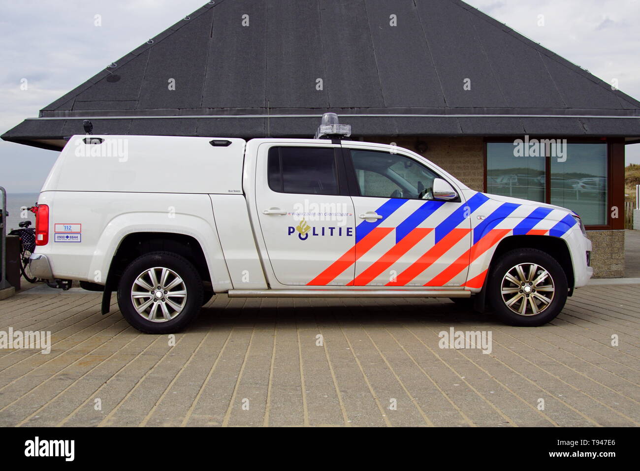 Bloemendaal, The Netherlands - March 30, 2018: Dutch Beach Police car ...