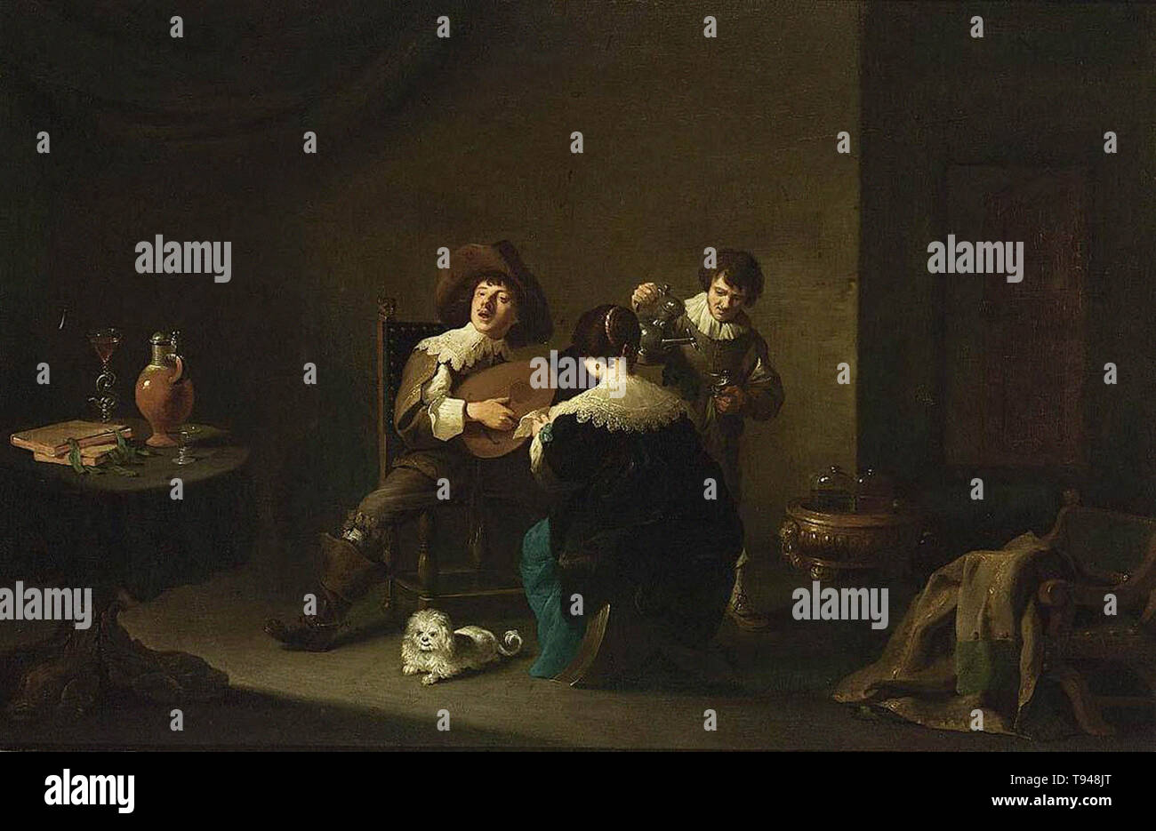 Lady playing the lute hi-res stock photography and images - Alamy