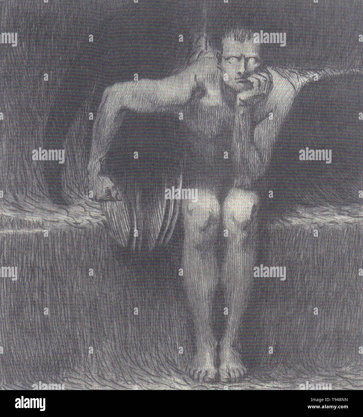 Franz von Stuck - lucifer c 1890 Stock Photo - Alamy