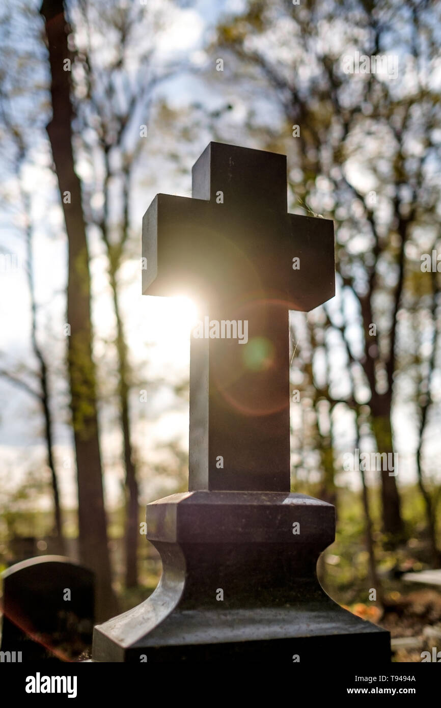 Crucifix cemetry hi-res stock photography and images - Alamy