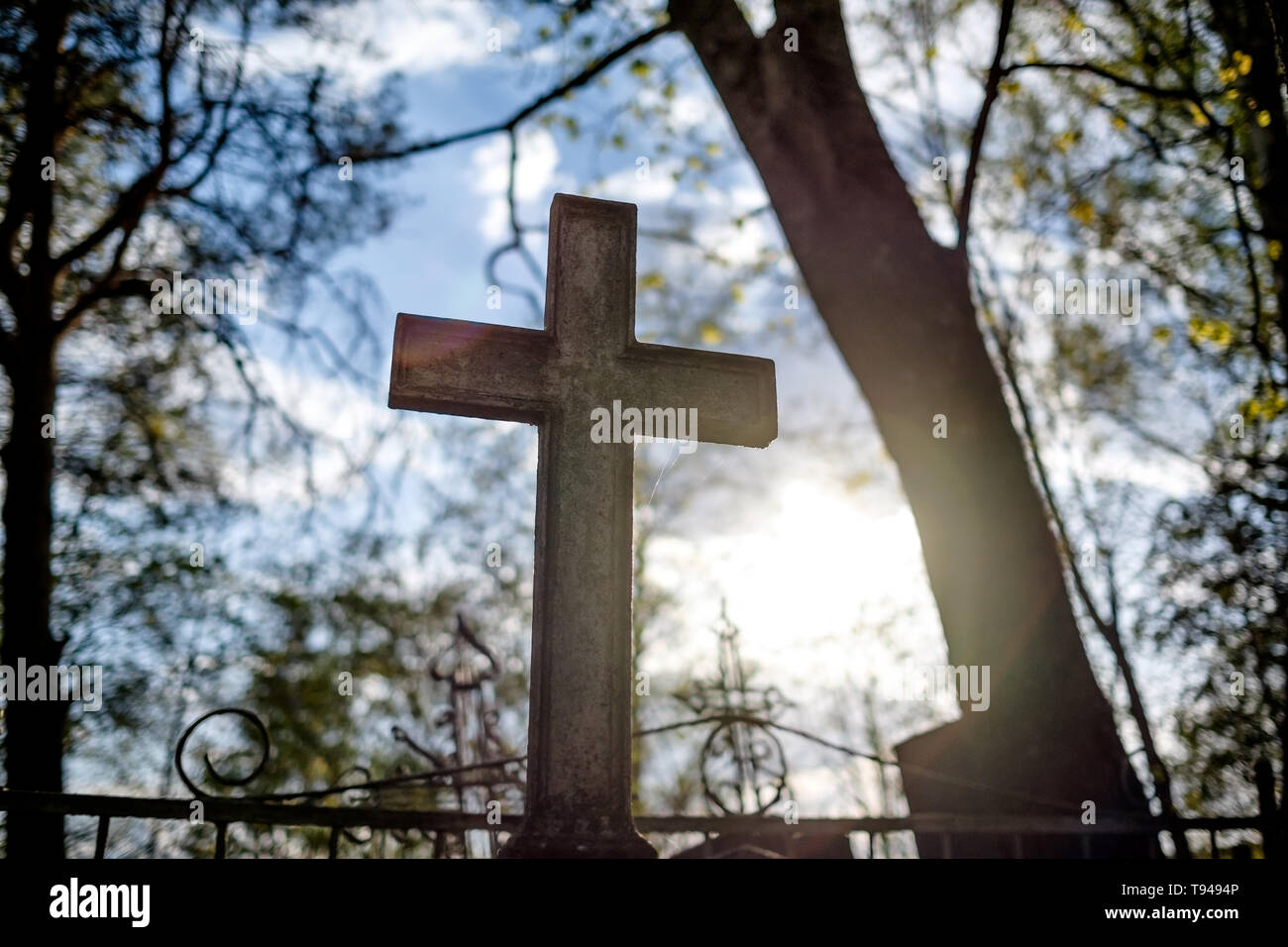 Crucifix cemetry hi-res stock photography and images - Alamy