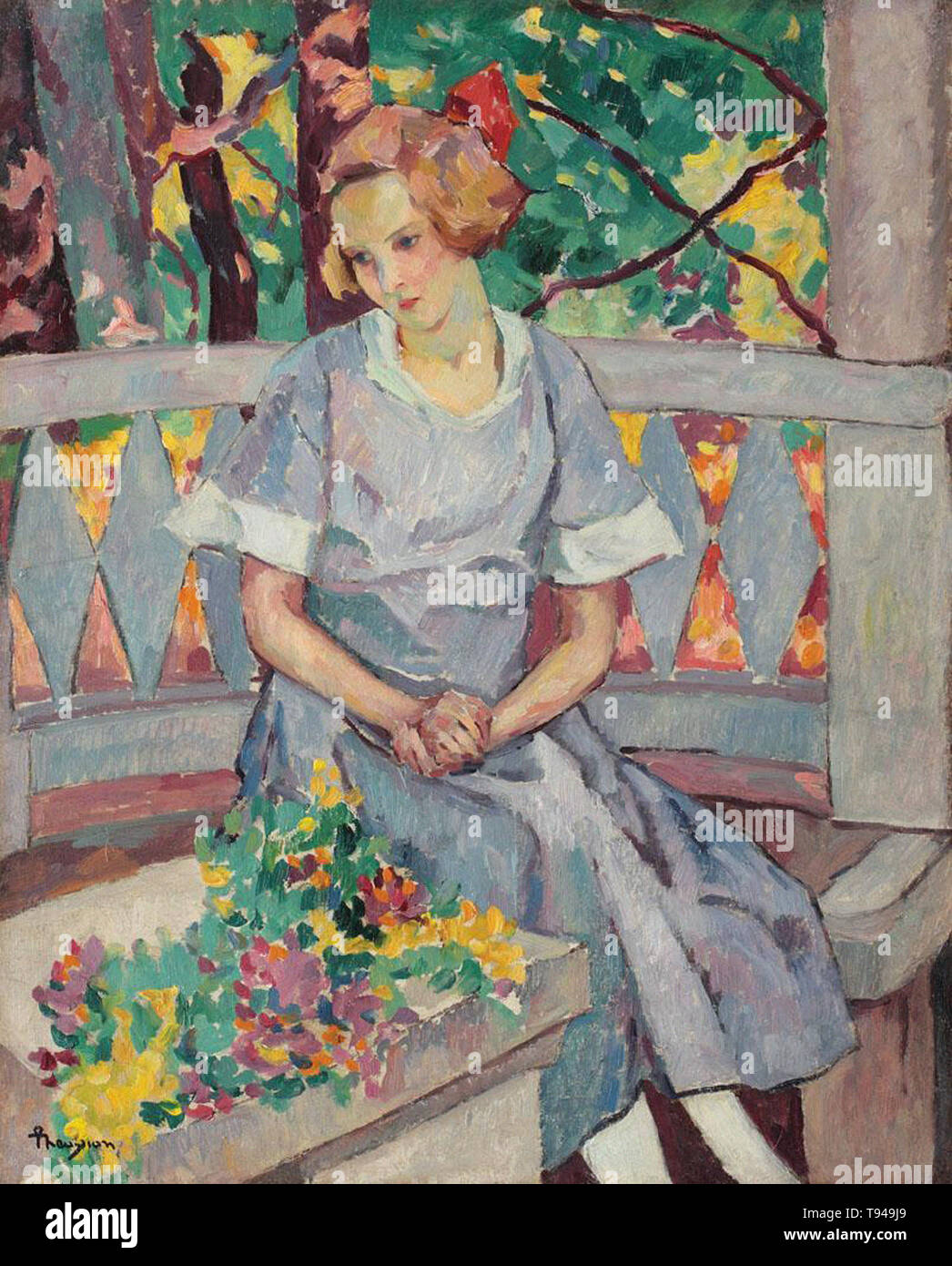 Ion Theodorescu-Sion - girl gazebo 1920 Stock Photo - Alamy