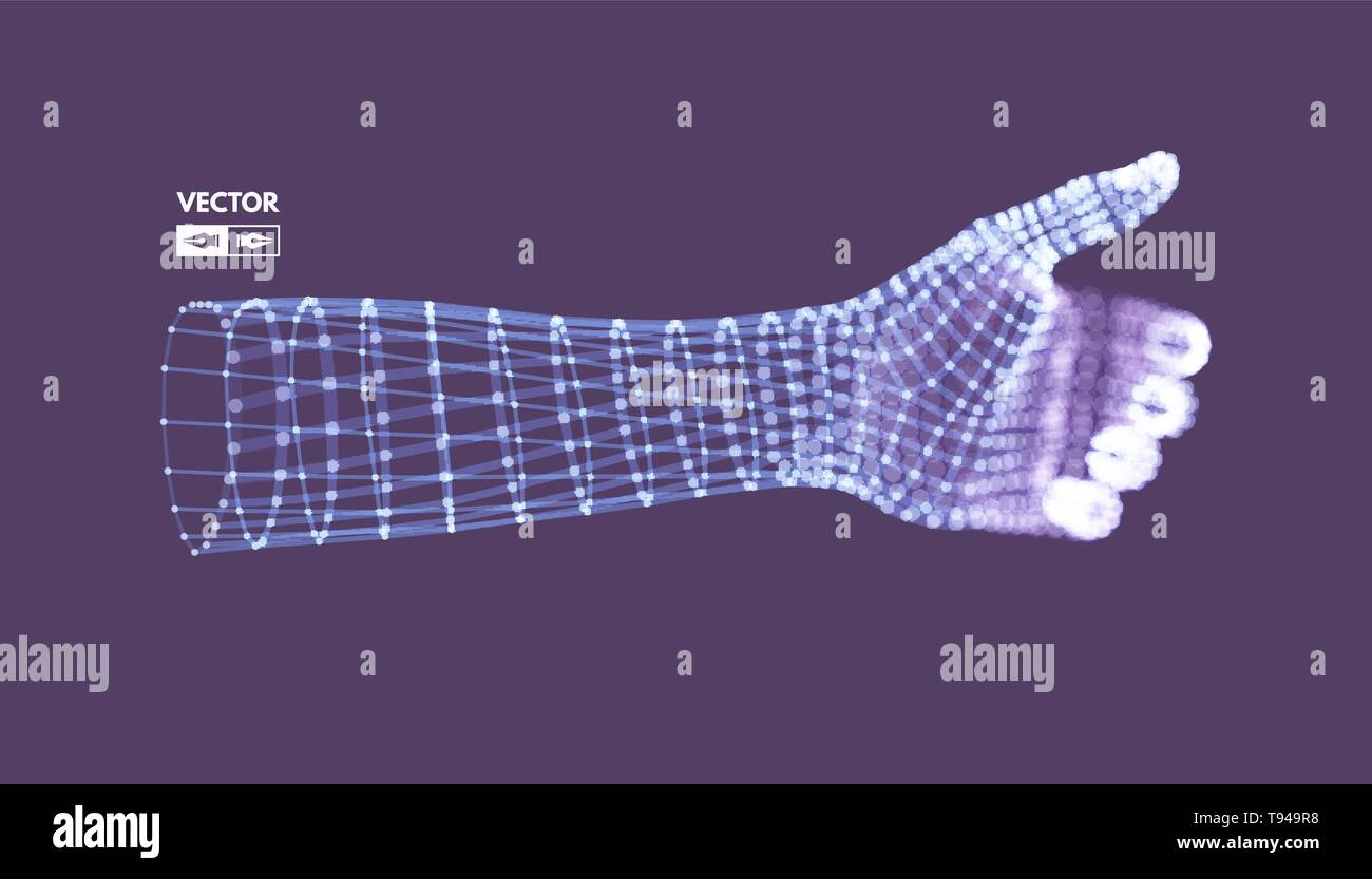 Human Arm. Hand Model. Connection structure. Future technology concept ...
