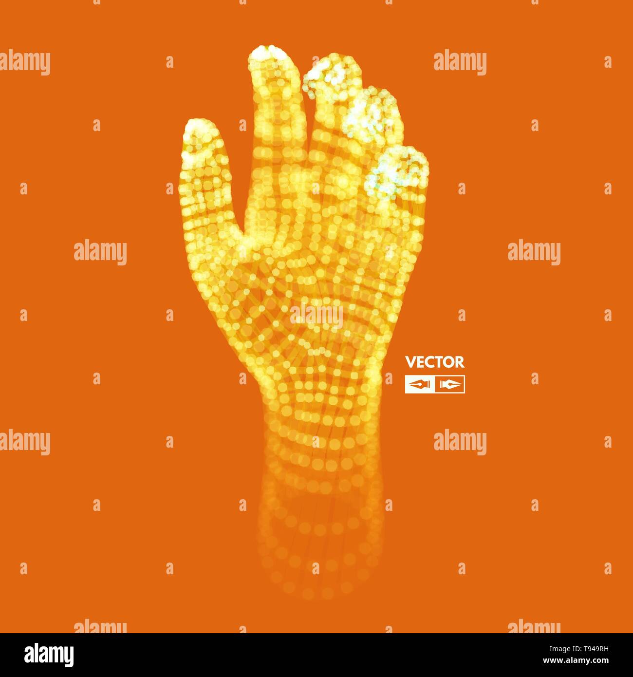 Human Arm. Hand Model. Connection structure. Future technology concept ...