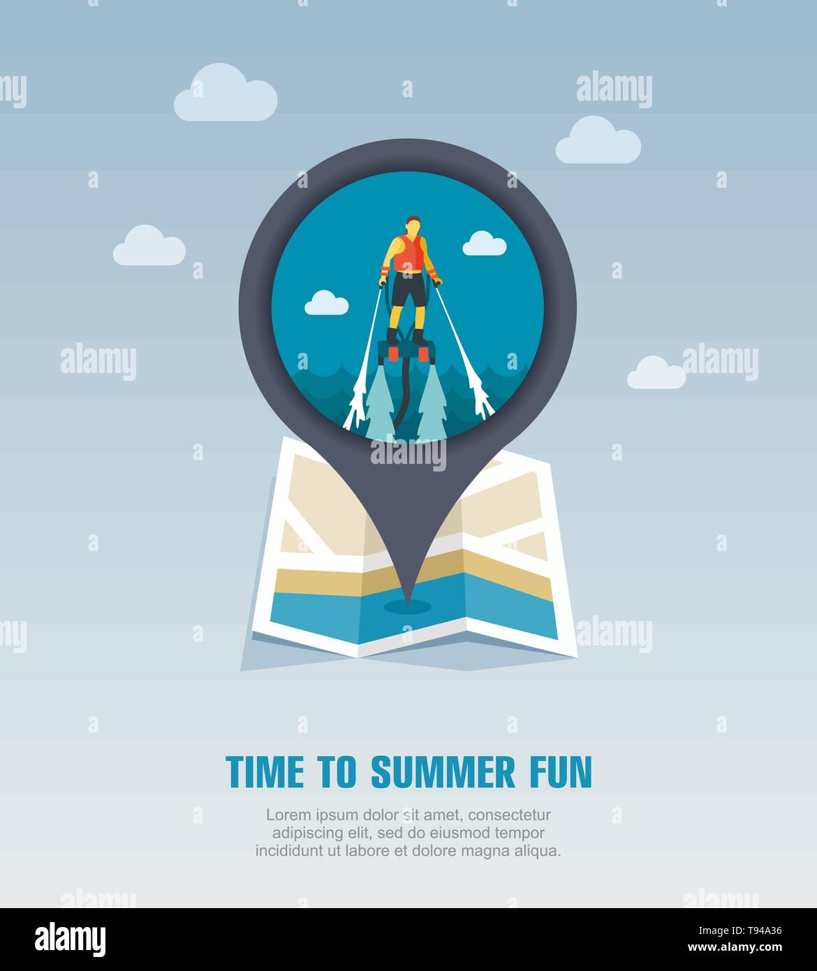 Flyboarding Stock Vector Images - Alamy