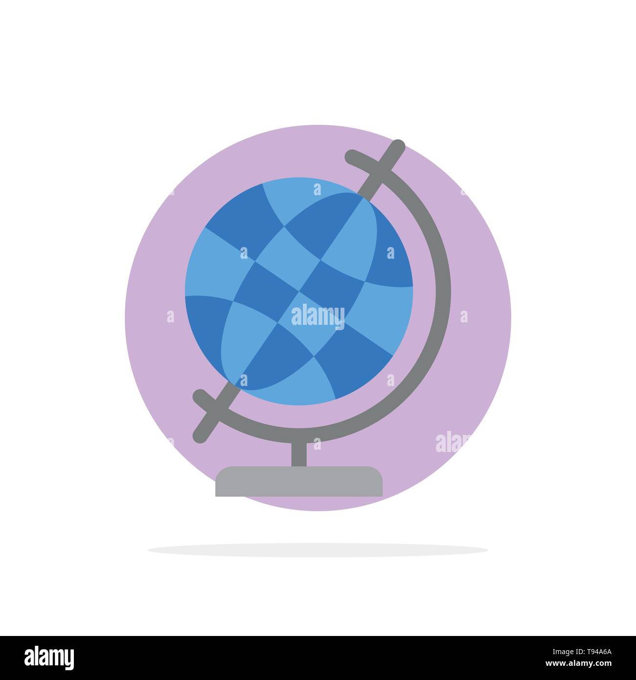 Education, Geography, Globe Abstract Circle Background Flat color Icon ...