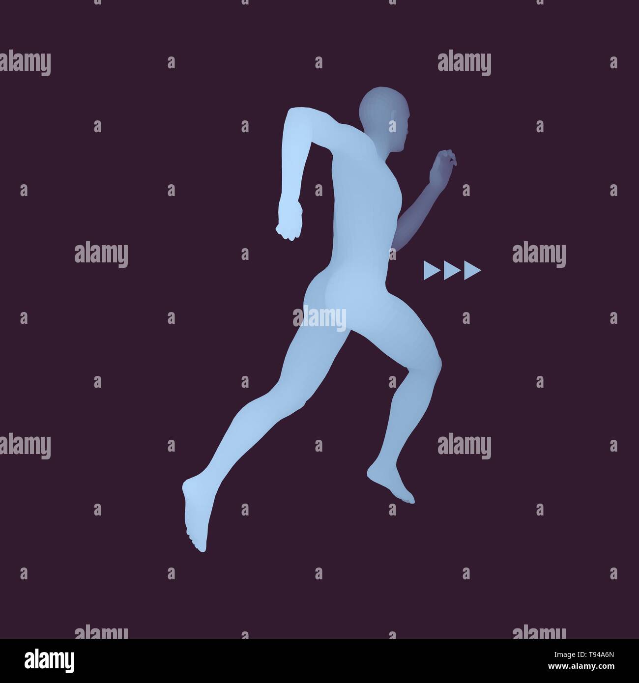 3d Running Man. Design for Sport, Business, Science and Technology ...