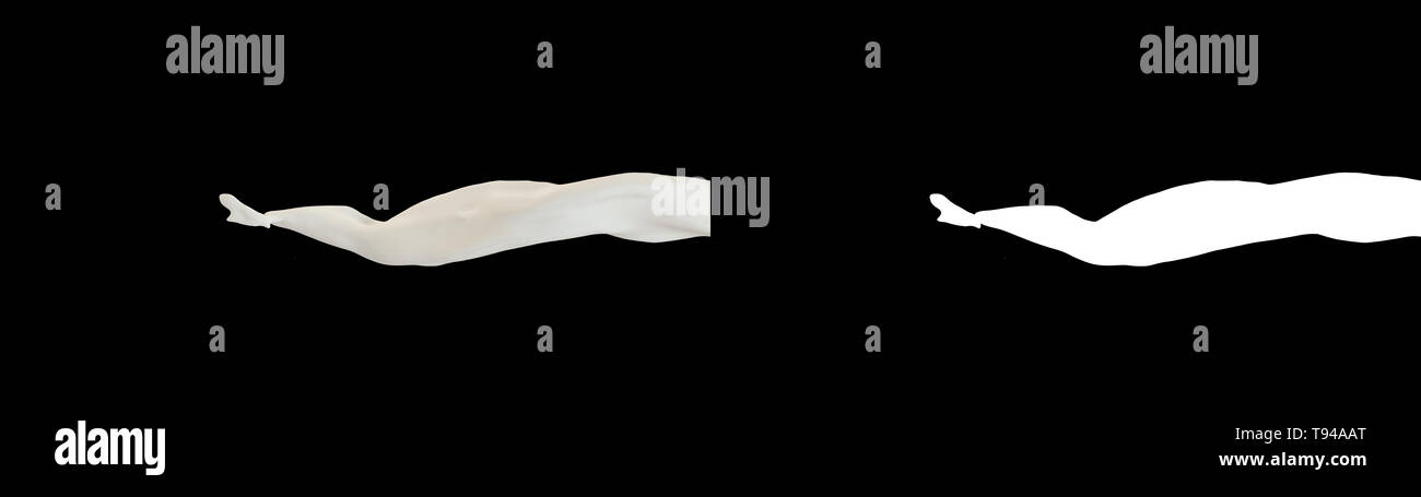3D illustration of a milk flow Stock Photo - Alamy