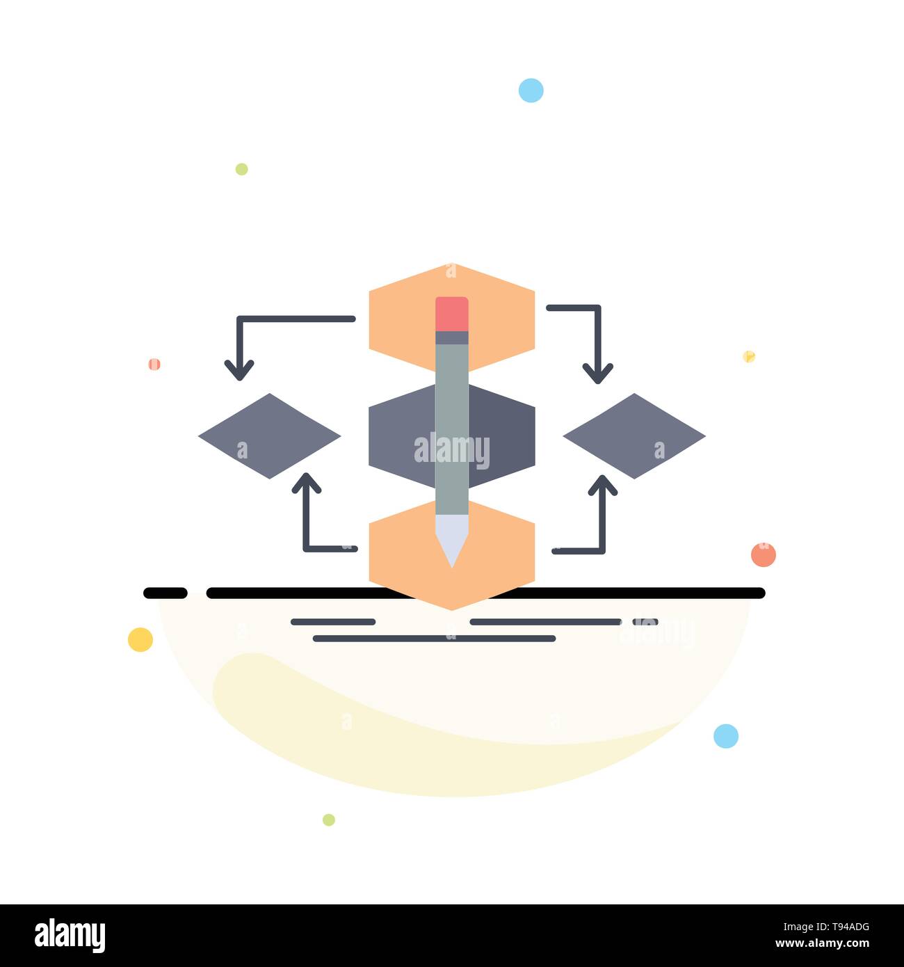 Algorithm Design Method Model Process Flat Color Icon Vector Stock Vector Image And Art Alamy 0179