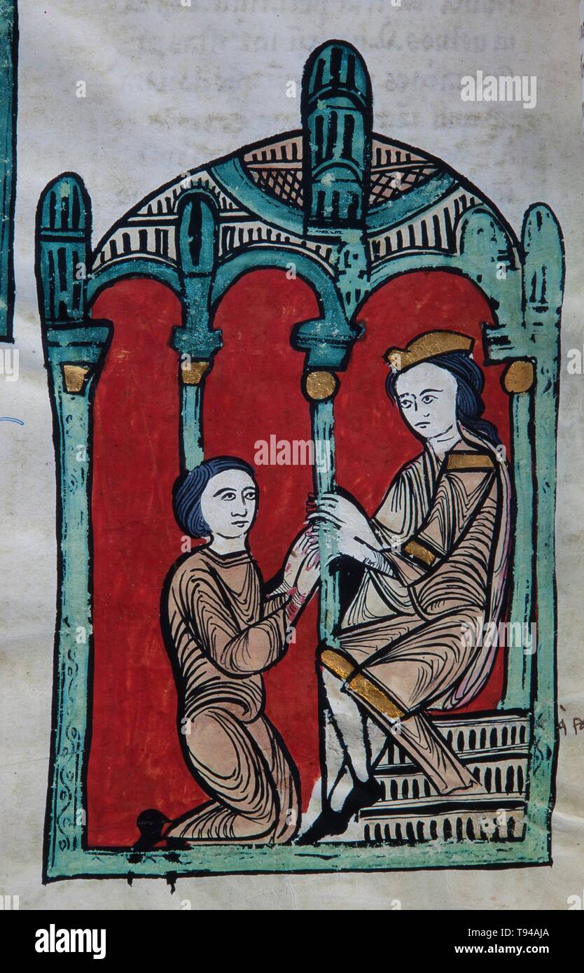 Liber feudorum maior', cartulario escrito por Ramón de Caldes, siglo ...