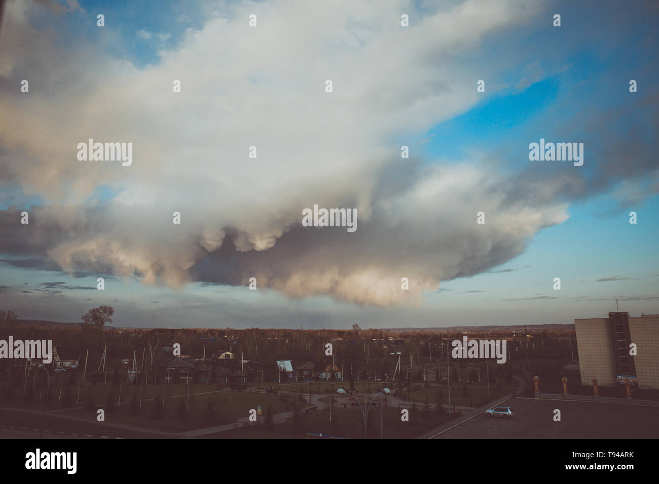 original dark clouds before heavy rain. background of sky and storm ...