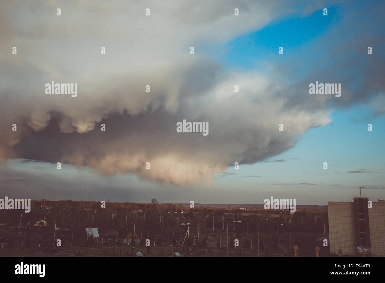 original dark clouds before heavy rain. background of sky and storm ...