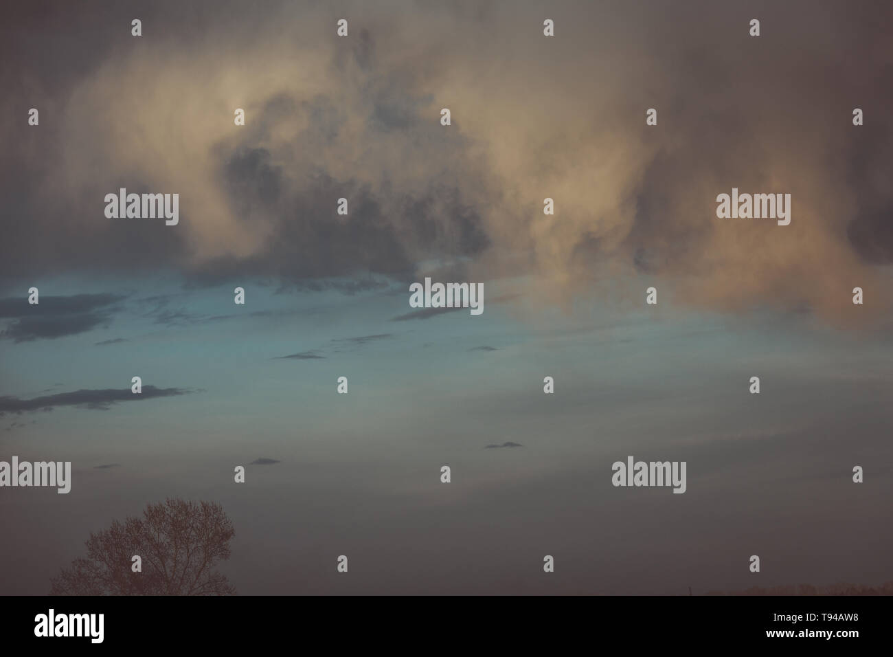 original dark clouds before heavy rain. background of sky and storm ...