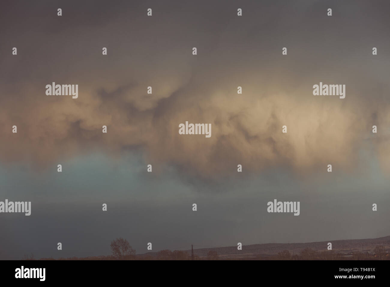 original dark clouds before heavy rain. background of sky and storm ...