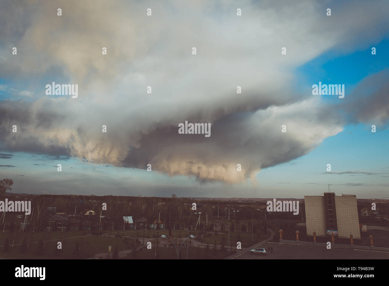 original dark clouds before heavy rain. background of sky and storm ...