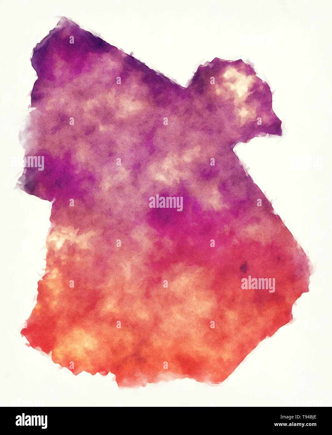 Tapoa province watercolor map of Burkina Faso Stock Photo - Alamy