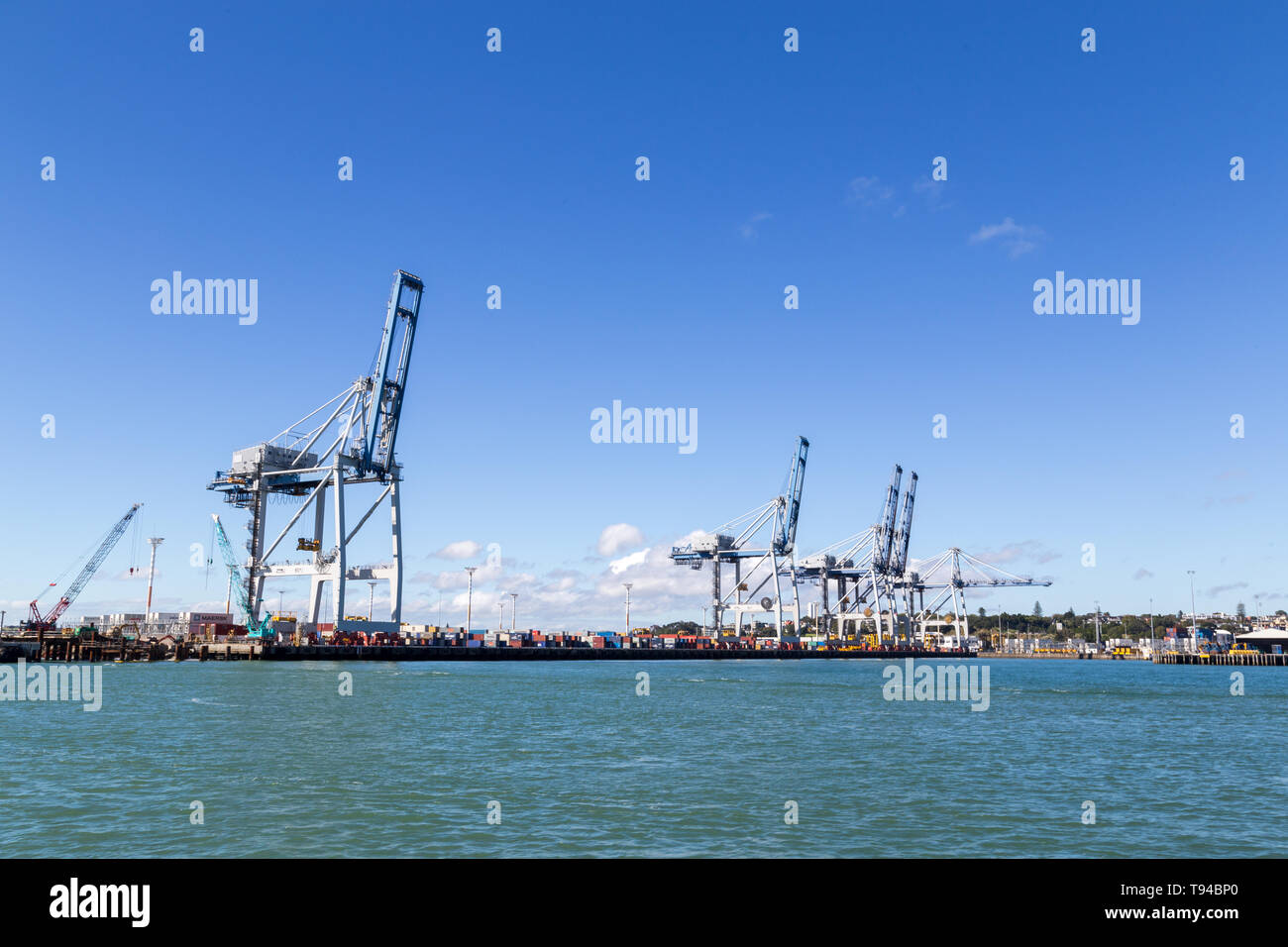 Container Terminal in Auckland, New Zealand Stock Photo - Alamy