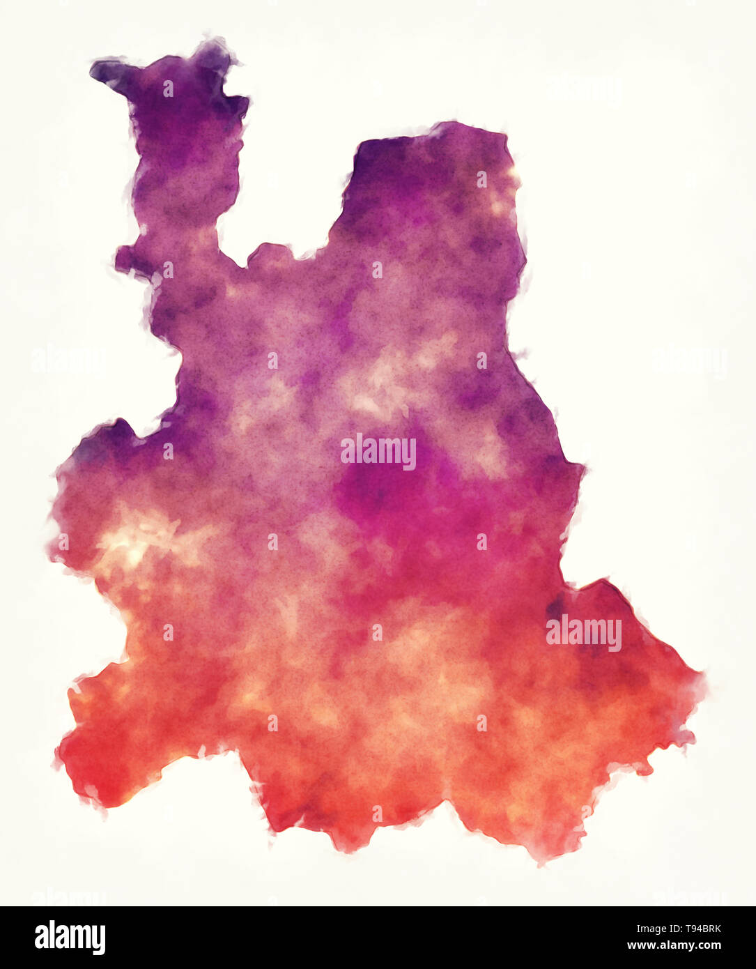 Houet province watercolor map of Burkina Faso Stock Photo - Alamy
