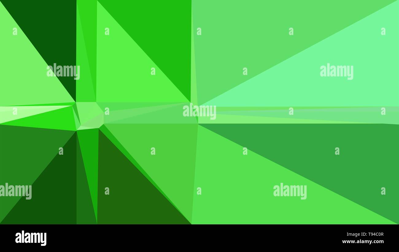 moderate green, green and light green color background with triangles ...