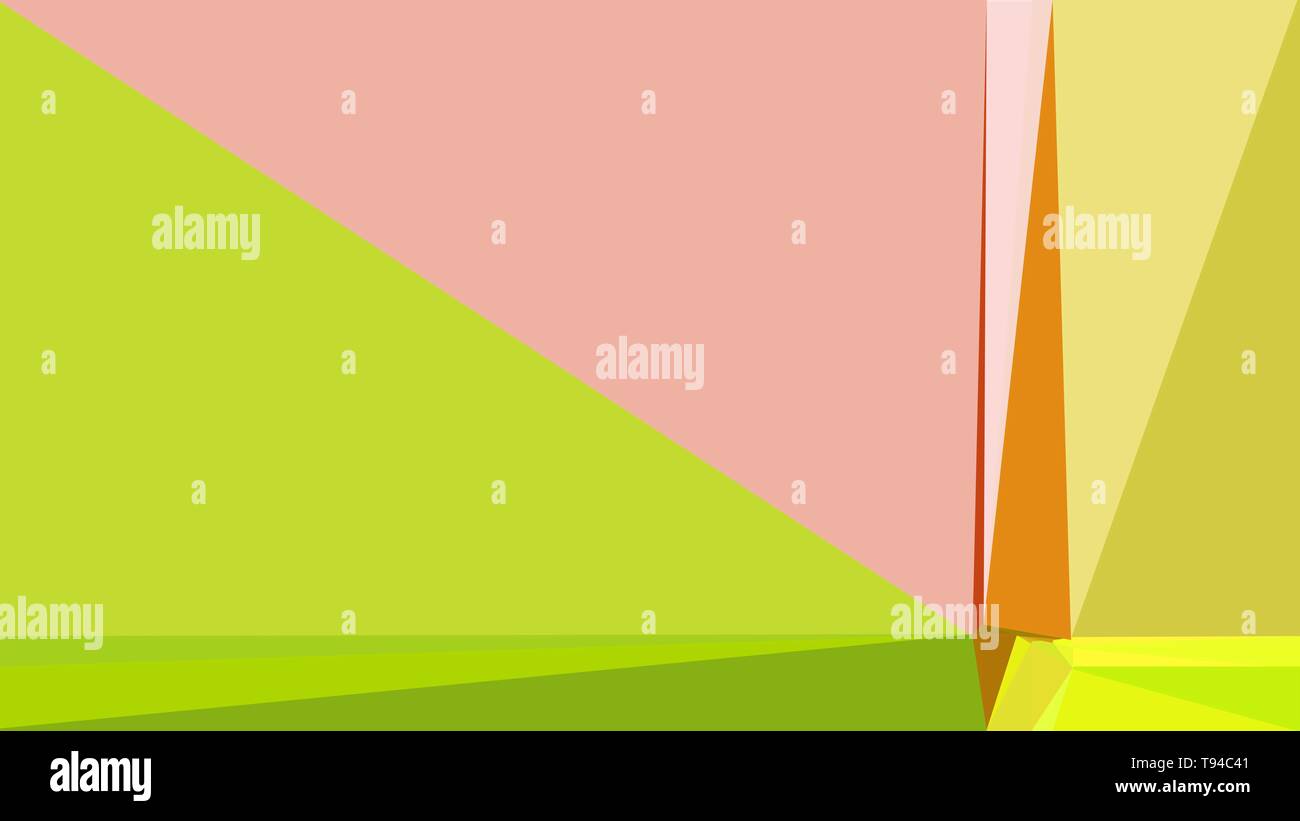 baby pink, yellow green and khaki color geometric triangle background ...