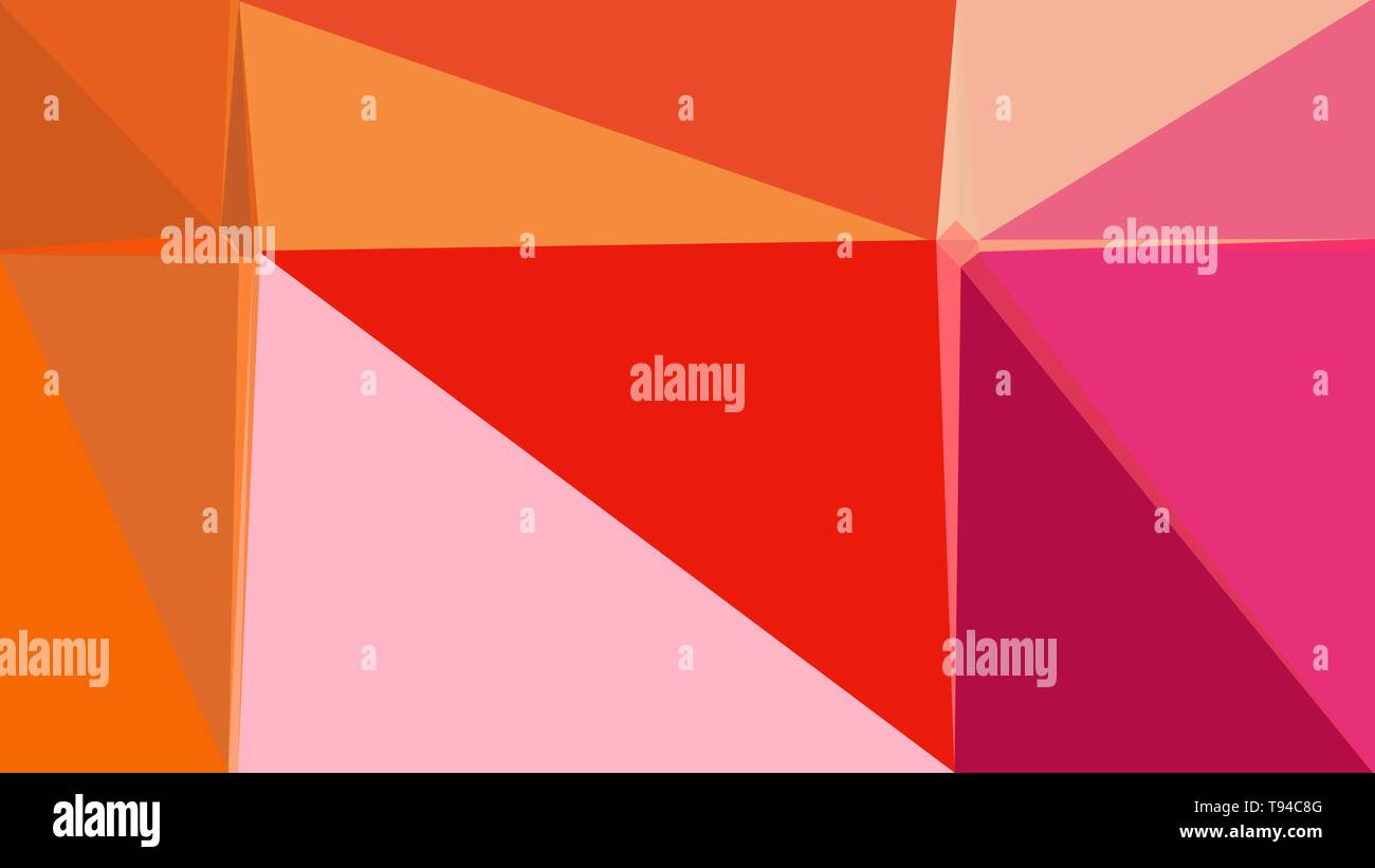 retro style triangle illustration. light pink, coffee and crimson ...