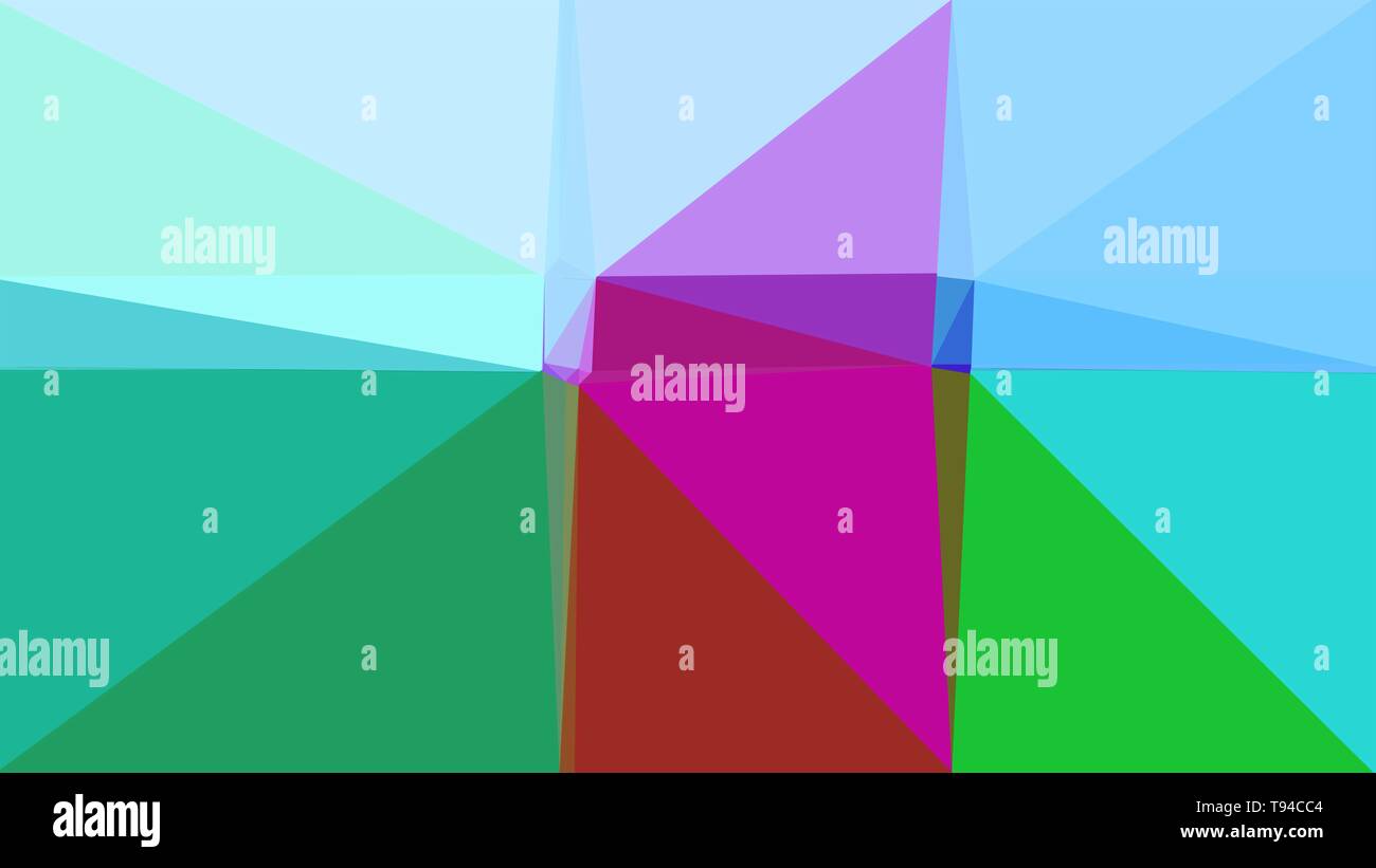 abstract geometric background with triangles and light blue, sea green ...